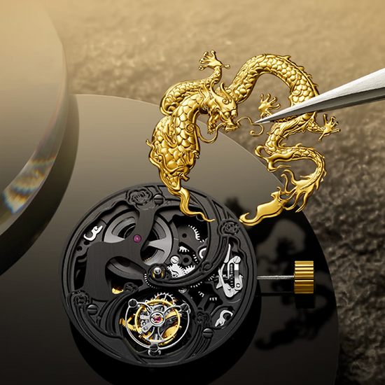 Peacock 24K Gold Year of the Dragon Tourbillon Watch 45.5mm – Peacock ...