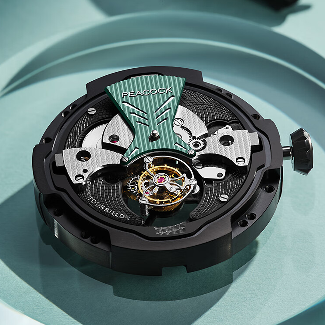 Peacock Plume Warrior Center Axis Tourbillon Watch 45.5mm – Peacock Watches